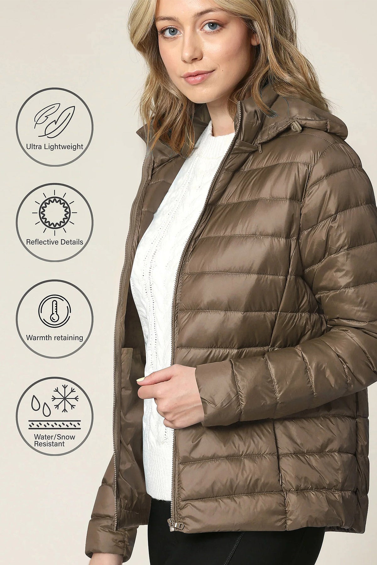 Women's Essential Ultra Light Weight Packable Down Jacket – G-Style USA