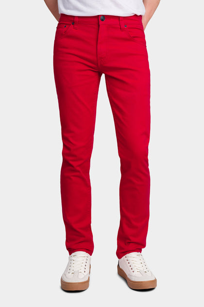 Men's Essential Skinny Fit Colored Jeans (Red) – G-Style USA