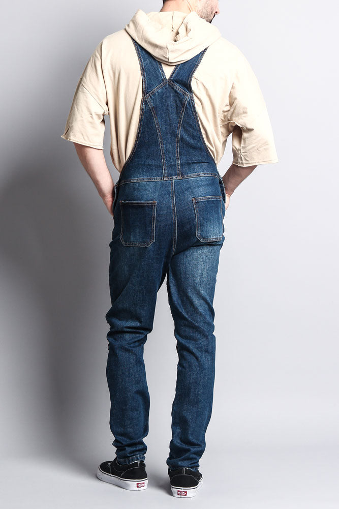 Men's Distressed Denim Overalls – G-Style USA