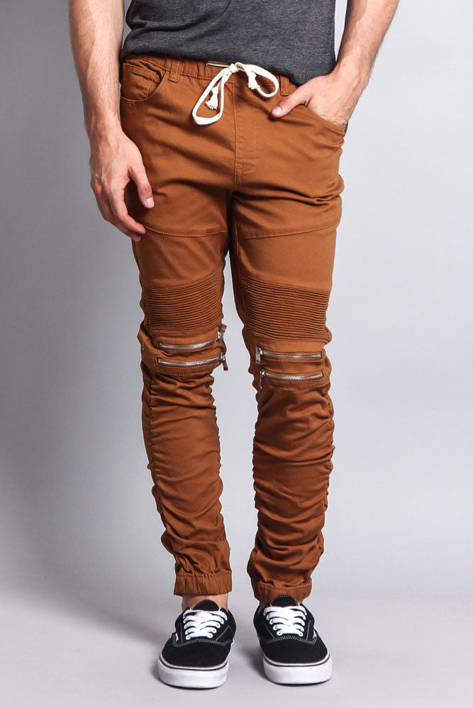 Scrunch Stacked Biker Twill Jogger Pants – G-Style USA