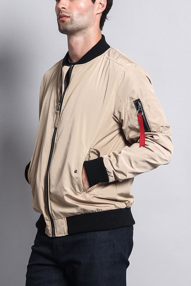 Contrast Lightweight Bomber Flight Jacket – G-Style USA