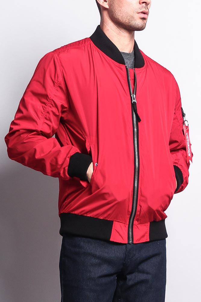 Contrast Lightweight Bomber Flight Jacket – G-Style USA