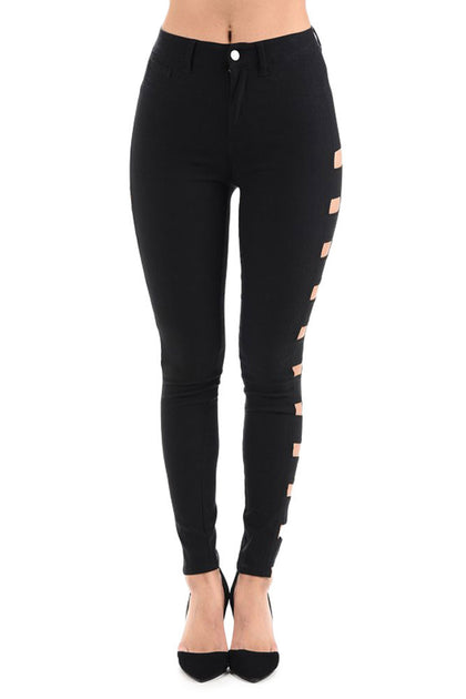 High Waisted Super Stretch Side Cut Out Skinny Pants – G-Style USA