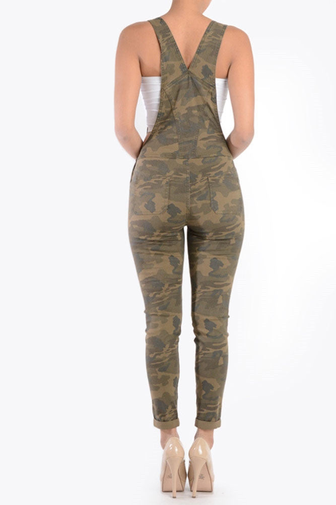 Women's Solid Ripped Skinny Overalls RJHO379 - GStyleUSA.com – G-Style USA