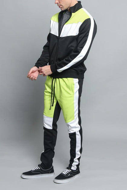 Tri Color Blocked Track Suit – G-Style USA