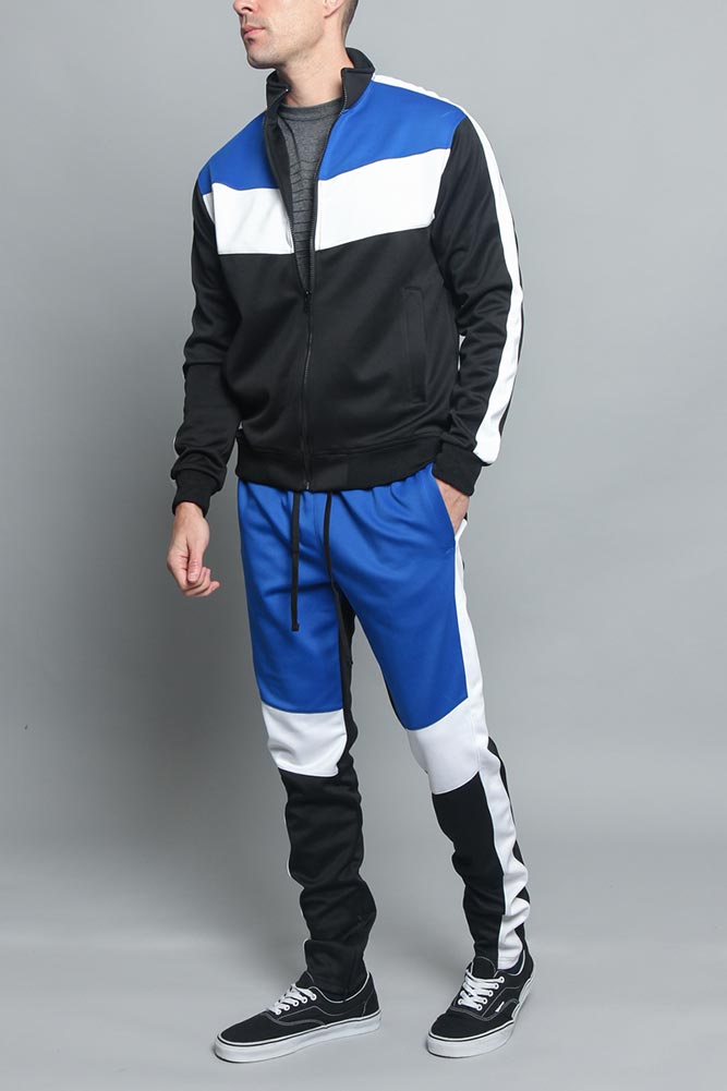 Tri Color Blocked Track Suit – G-Style USA